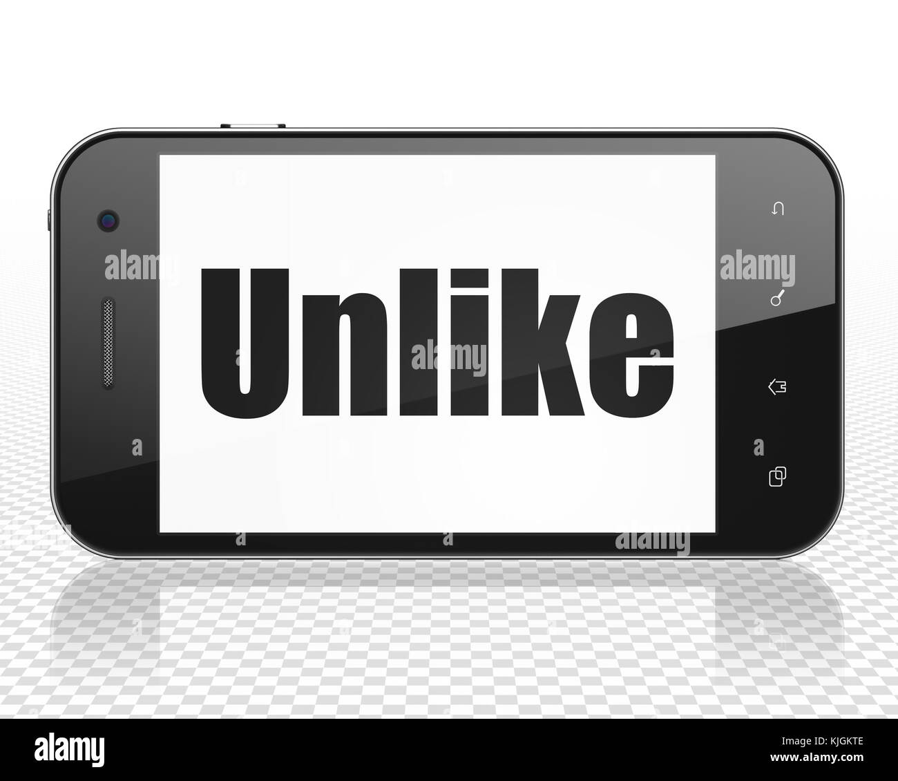 Social media concept: Smartphone with Unlike on display Stock Photo - Alamy