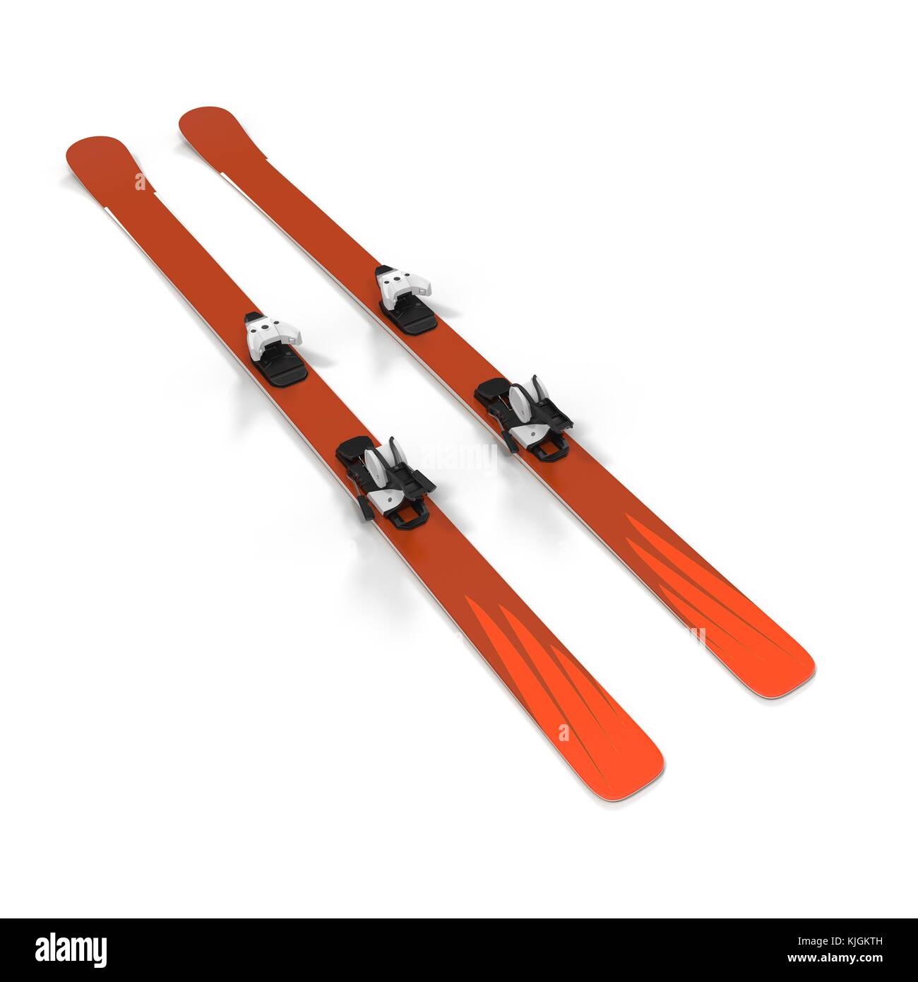 Pair of skis isolated on white background 3D Illustration Stock Photo ...