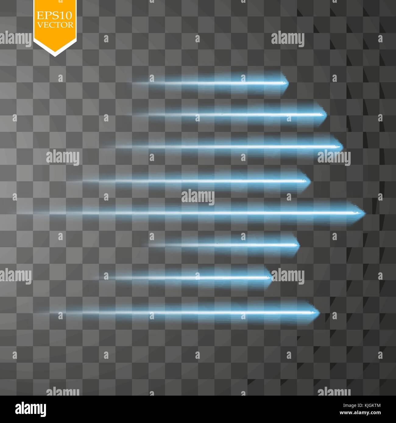 Speed glow blue lines isolated. Set of motion signs. Vector ...
