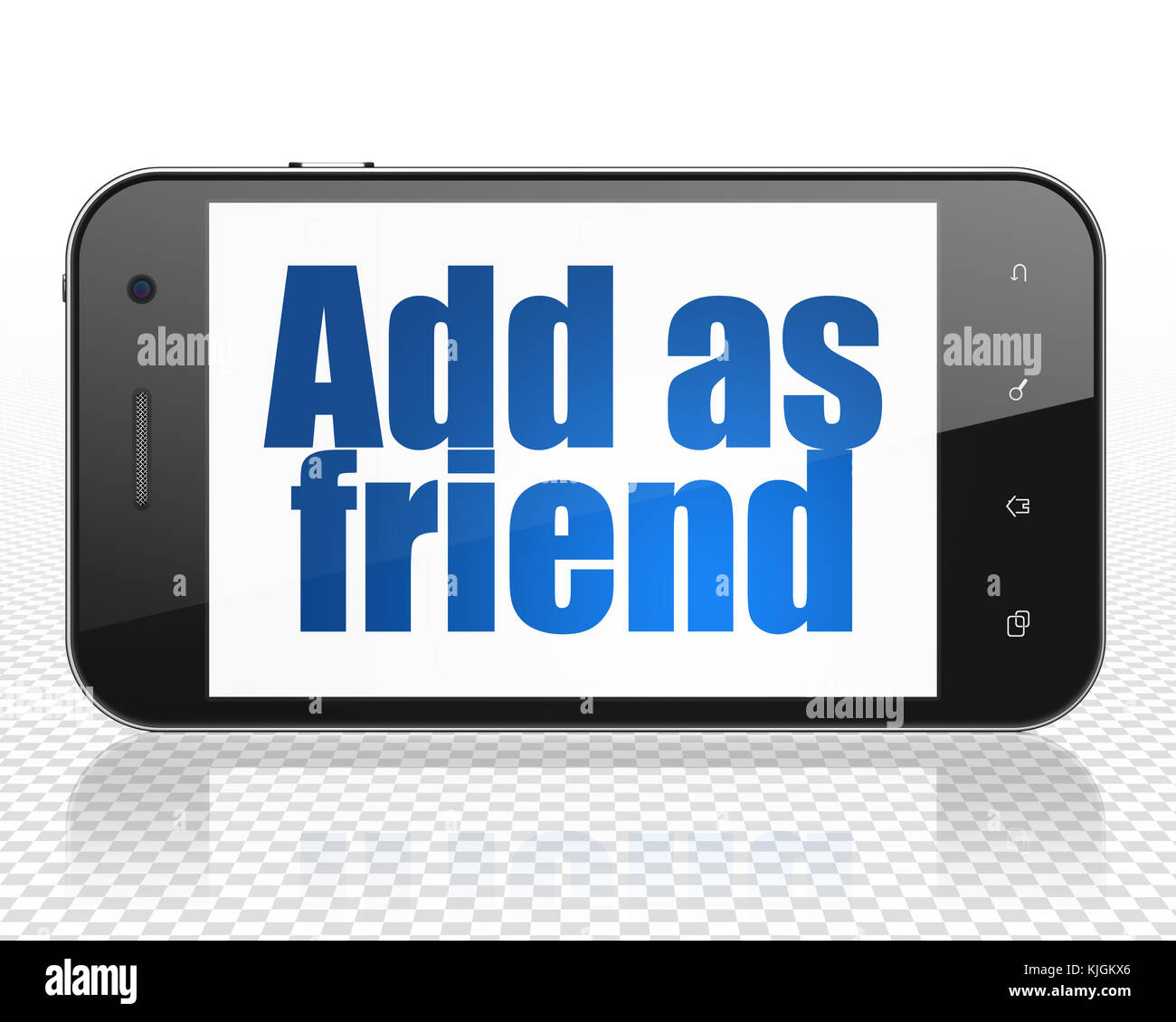 Social media concept: Smartphone with Add as Friend on display Stock ...
