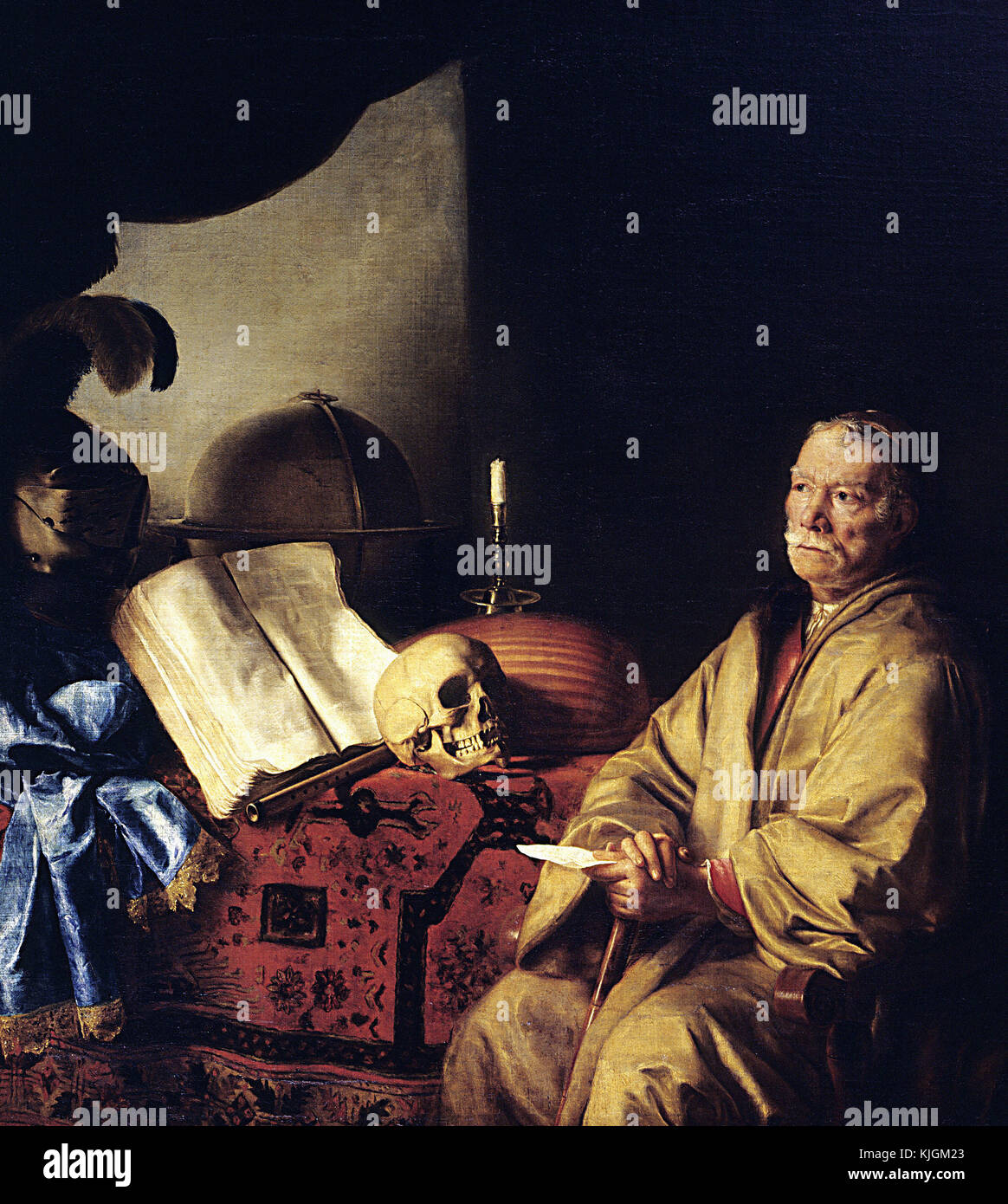 Gottfried Kneller - Le philosophe en méditation Paris, Louvre museum ...