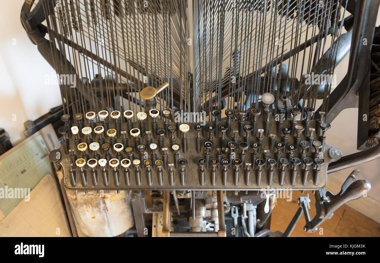 Old offset printing press in the Netherlands Stock Photo - Alamy