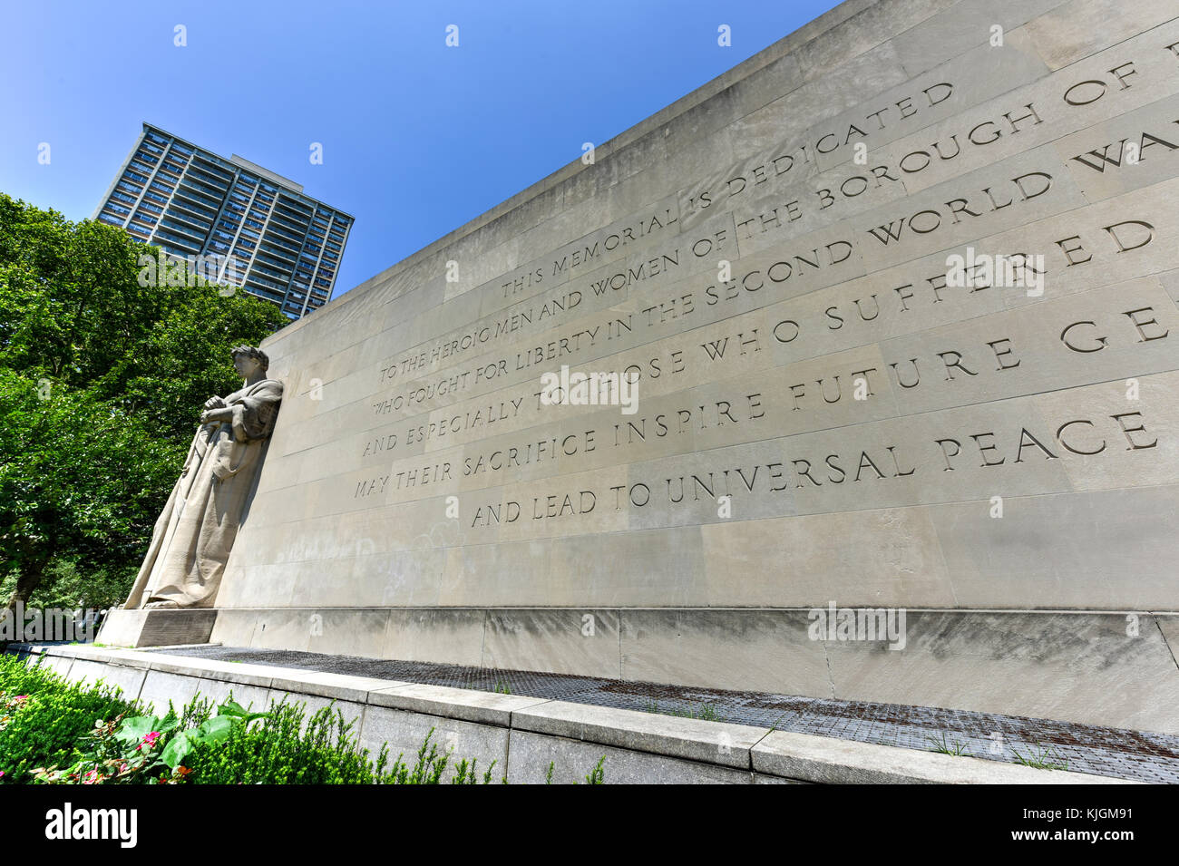 Brooklyn War Memorial in Brooklyn's Cadman Plaza is dedicated to the ...