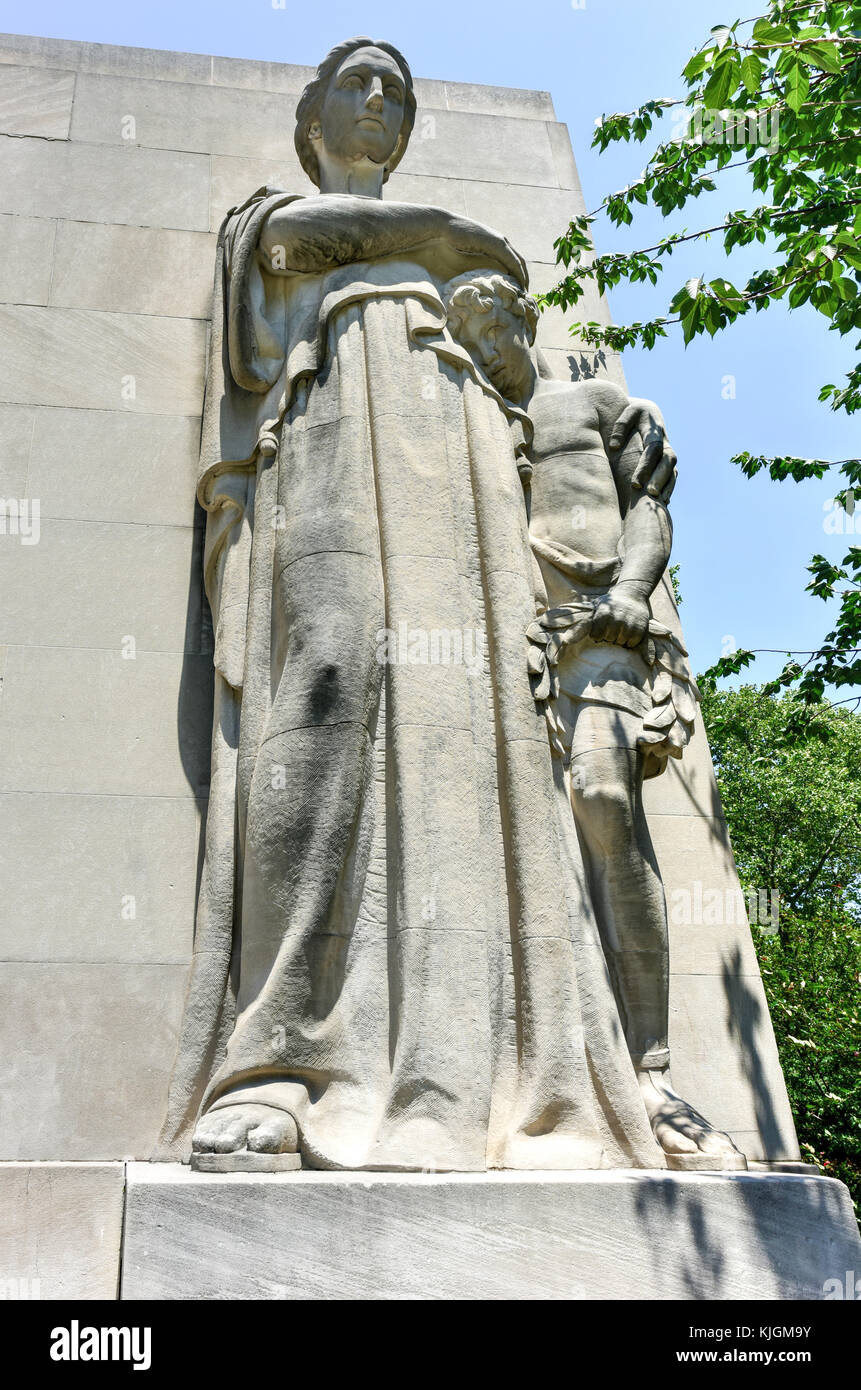 Brooklyn War Memorial in Brooklyn's Cadman Plaza is dedicated to the ...