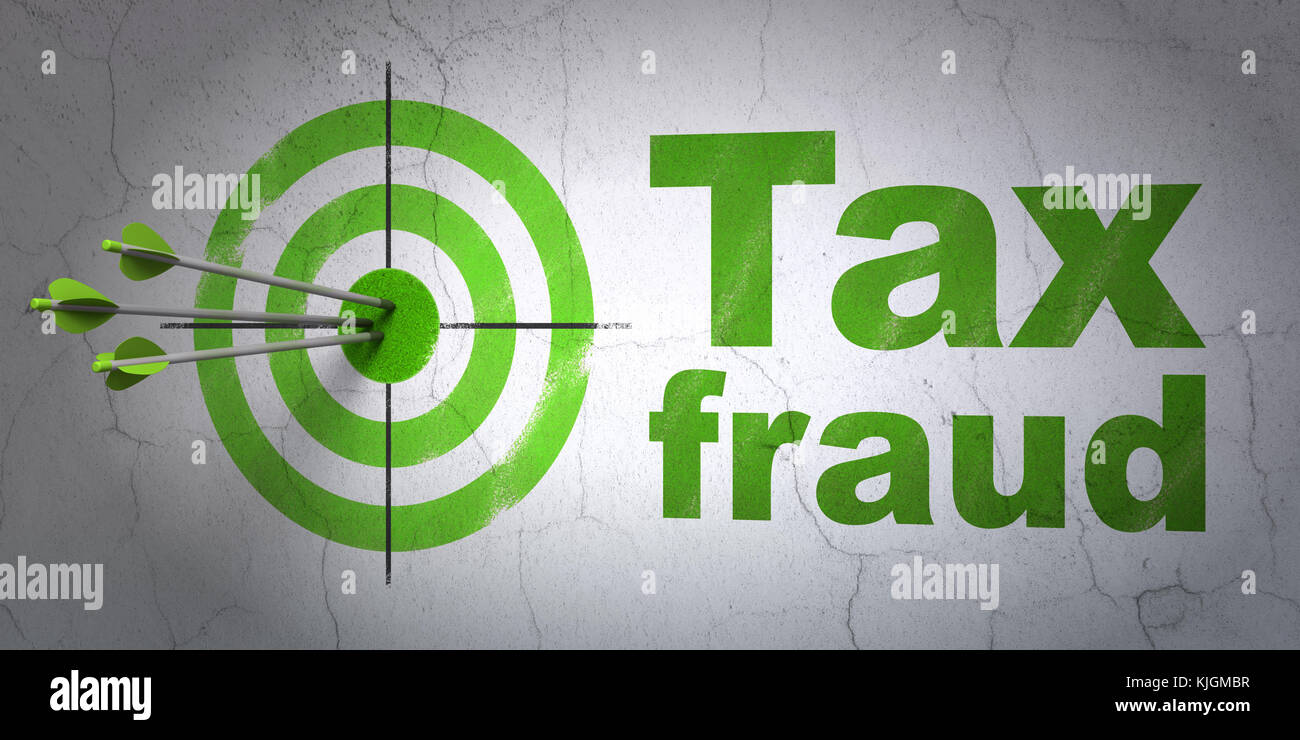 Law concept: target and Tax Fraud on wall background Stock Photo - Alamy