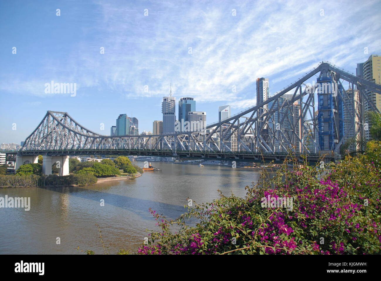 View of Story Bridge and Brisbane Stock Photo - Alamy