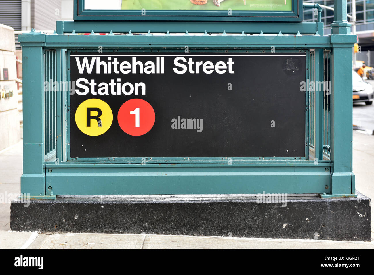 New York, New York - July 12, 2015: Whitehall Street, South Ferry ...