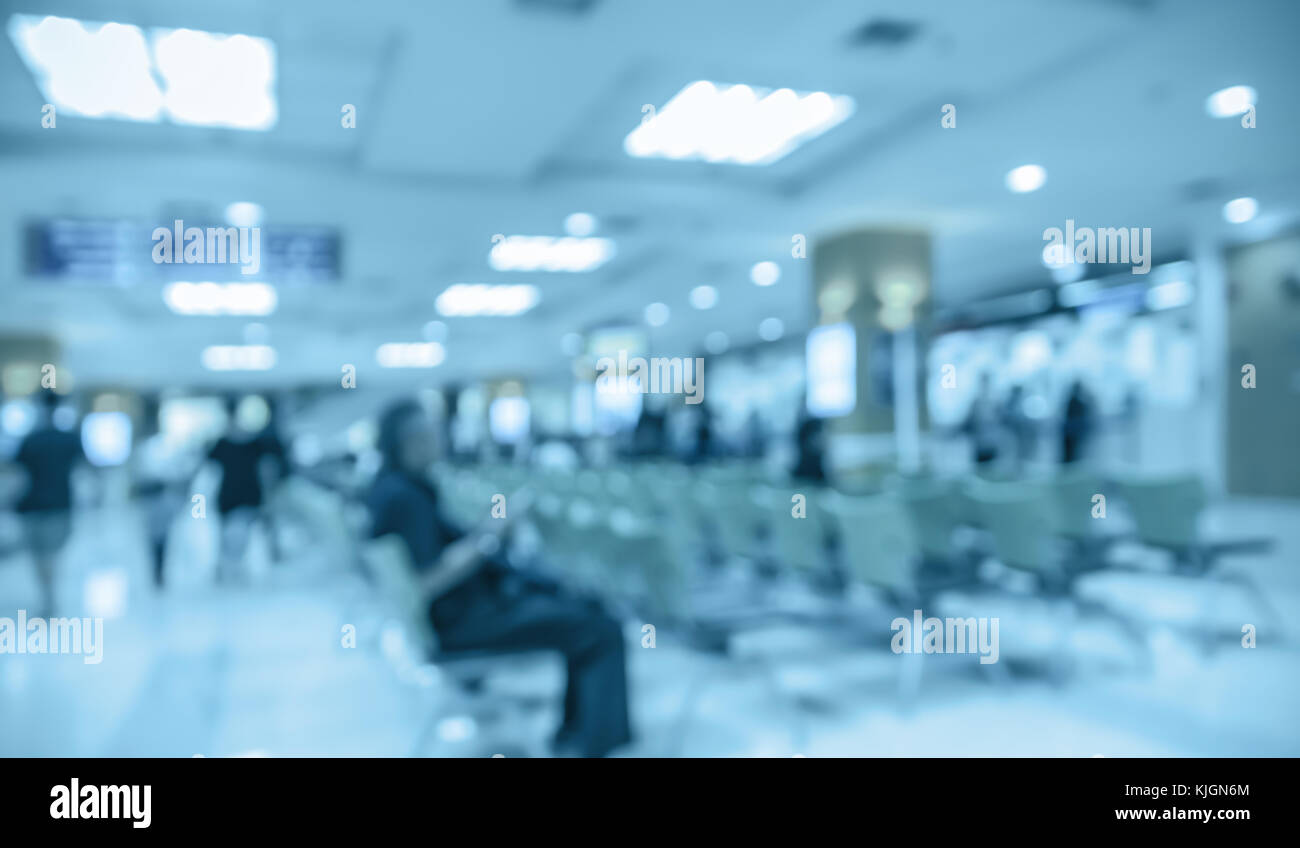 Abstract photo blurred of hospital background, Patient sitting chair ...