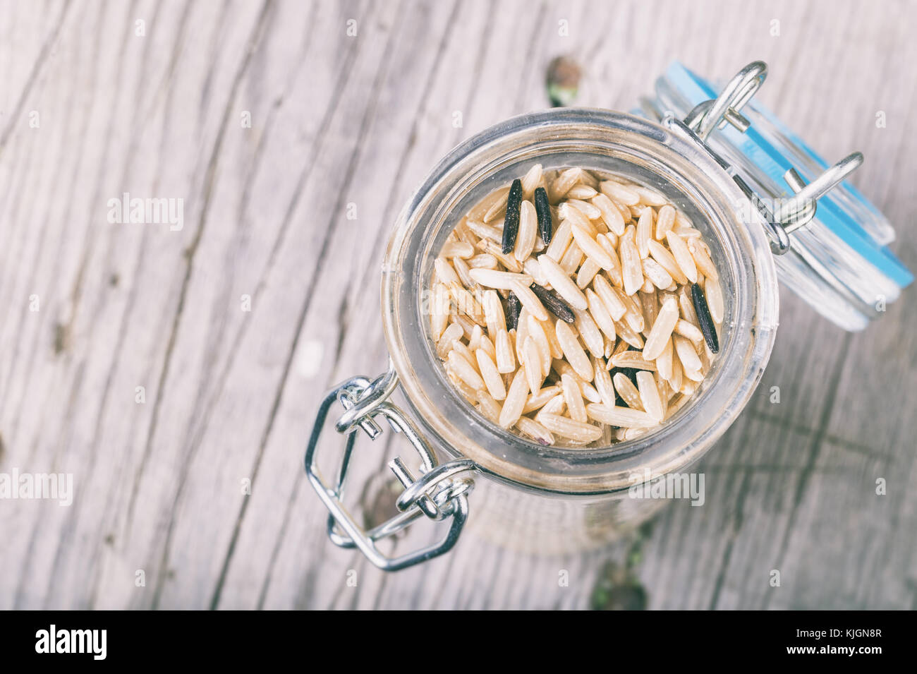 Mixed dry rice in a jar Stock Photo - Alamy