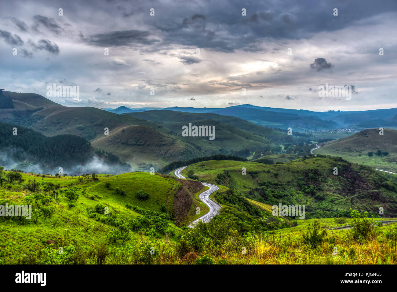 Driving through the hills of Sabie in South Africa Stock Photo - Alamy