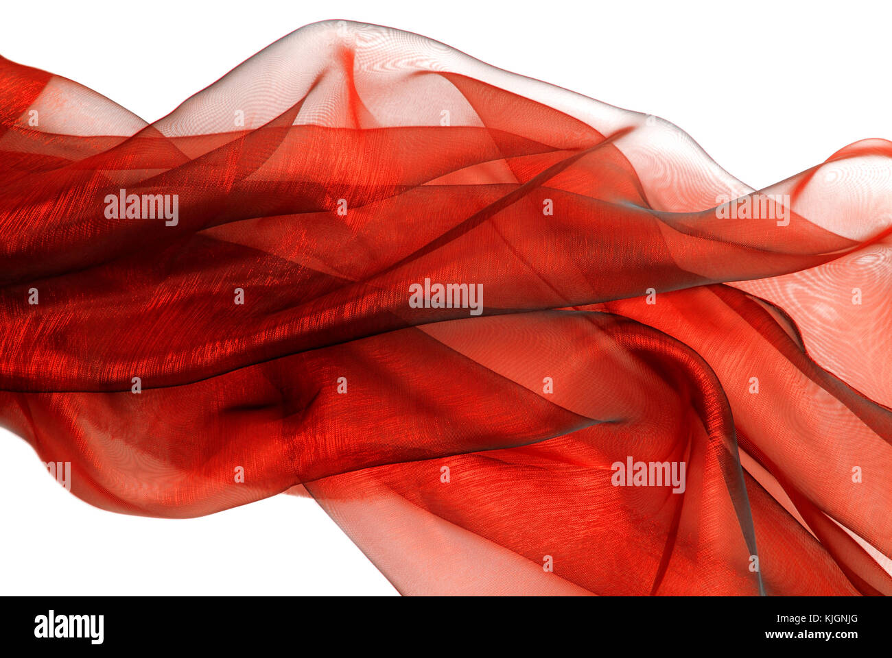 closeup of the wavy red organza fabric Stock Photo - Alamy