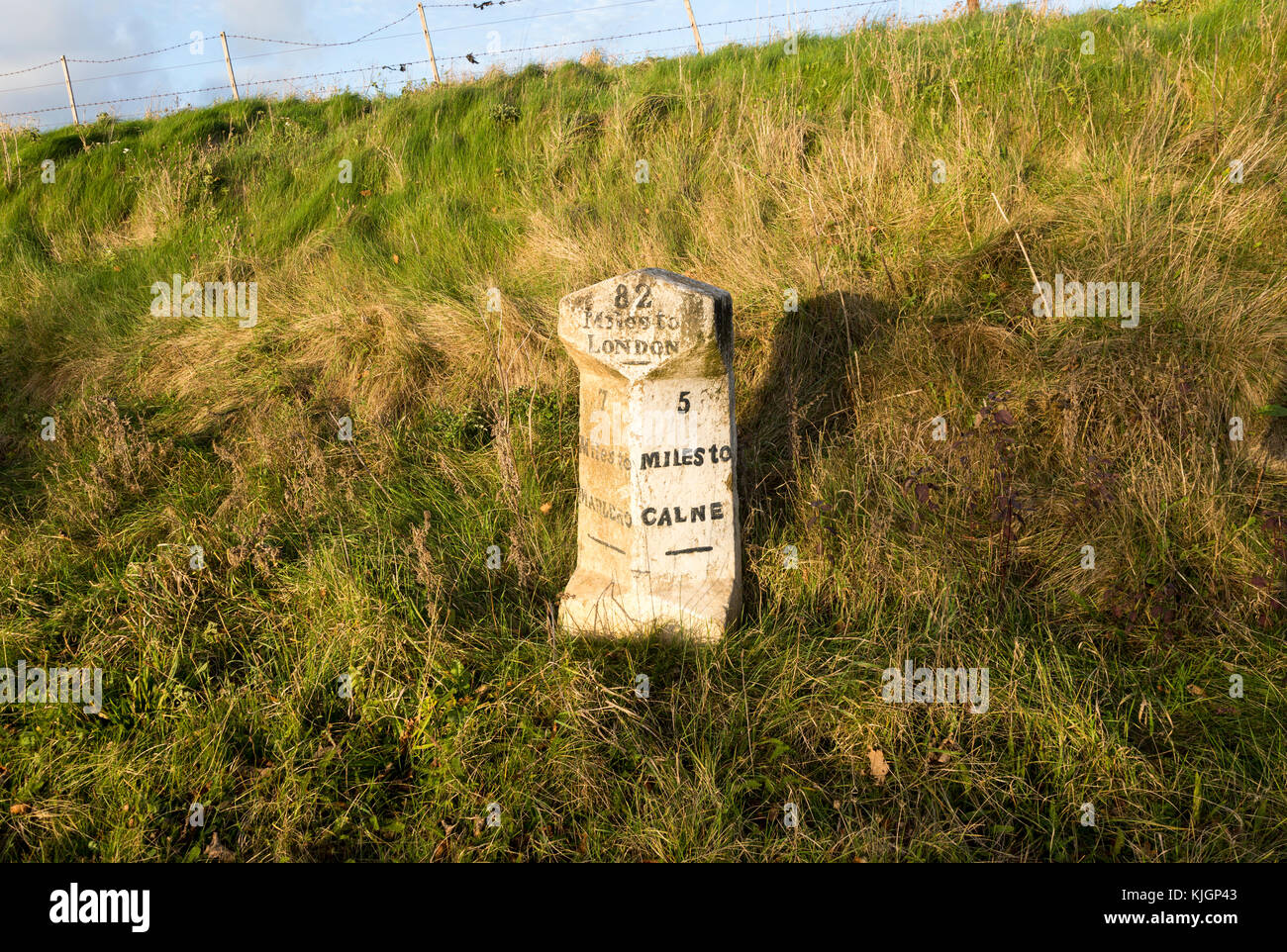 Distance marker on road hi-res stock photography and images - Alamy