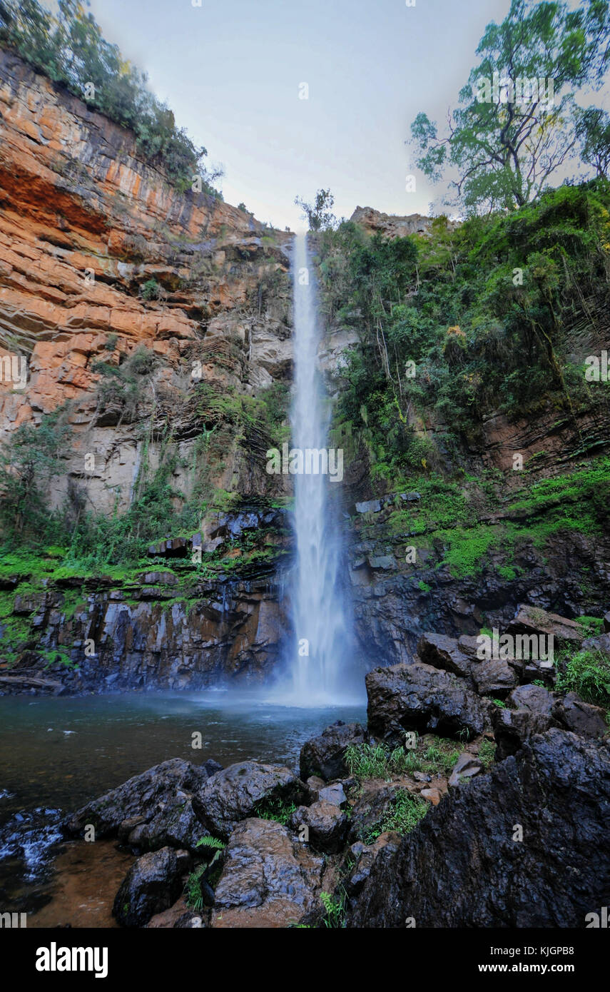 Lone Creek Falls, near Sabie in Mpumalanga, South Africa. The waterfall ...