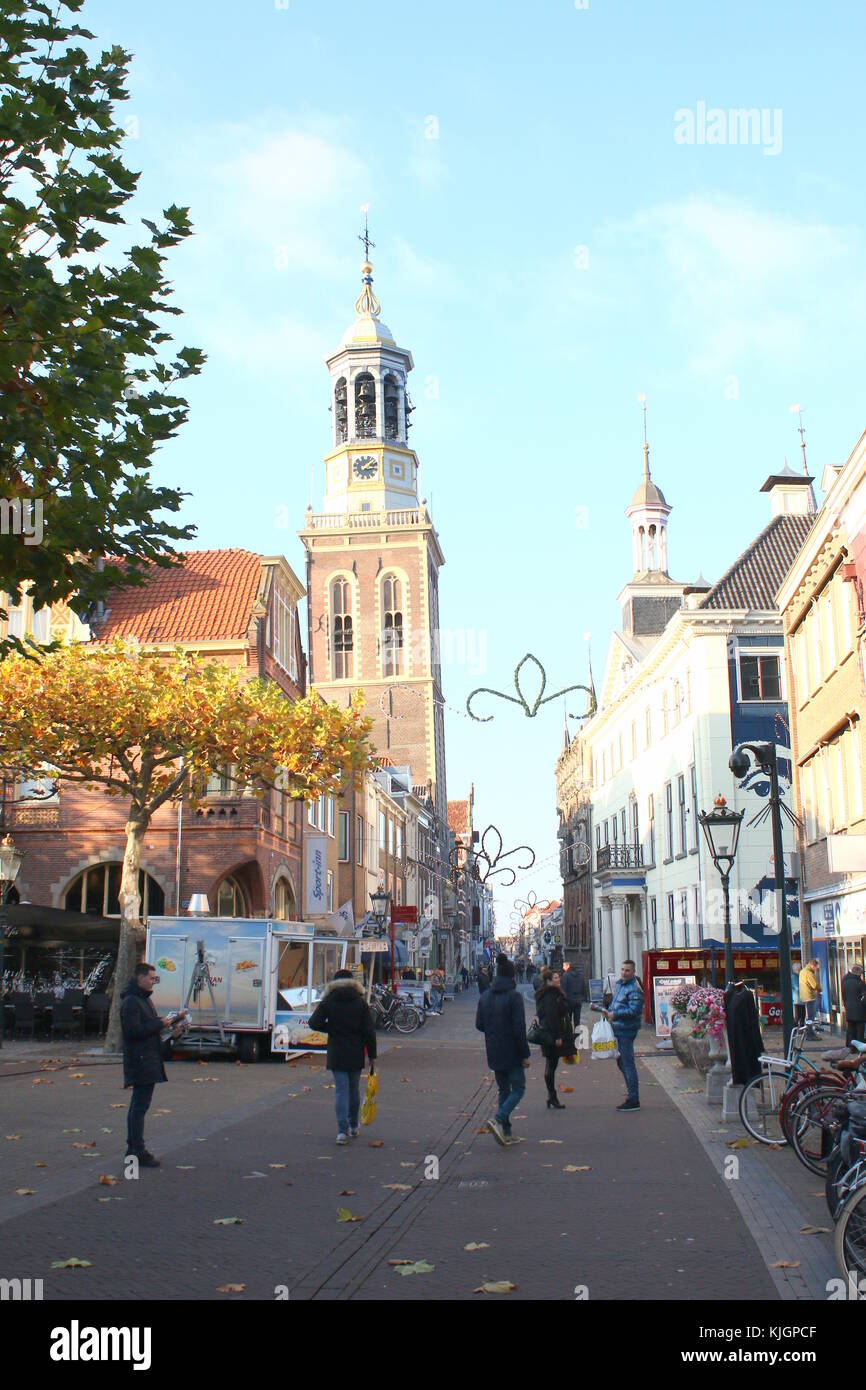 Iconic 17th century Nieuwe Toren (New Toren) in the old inner city of ...