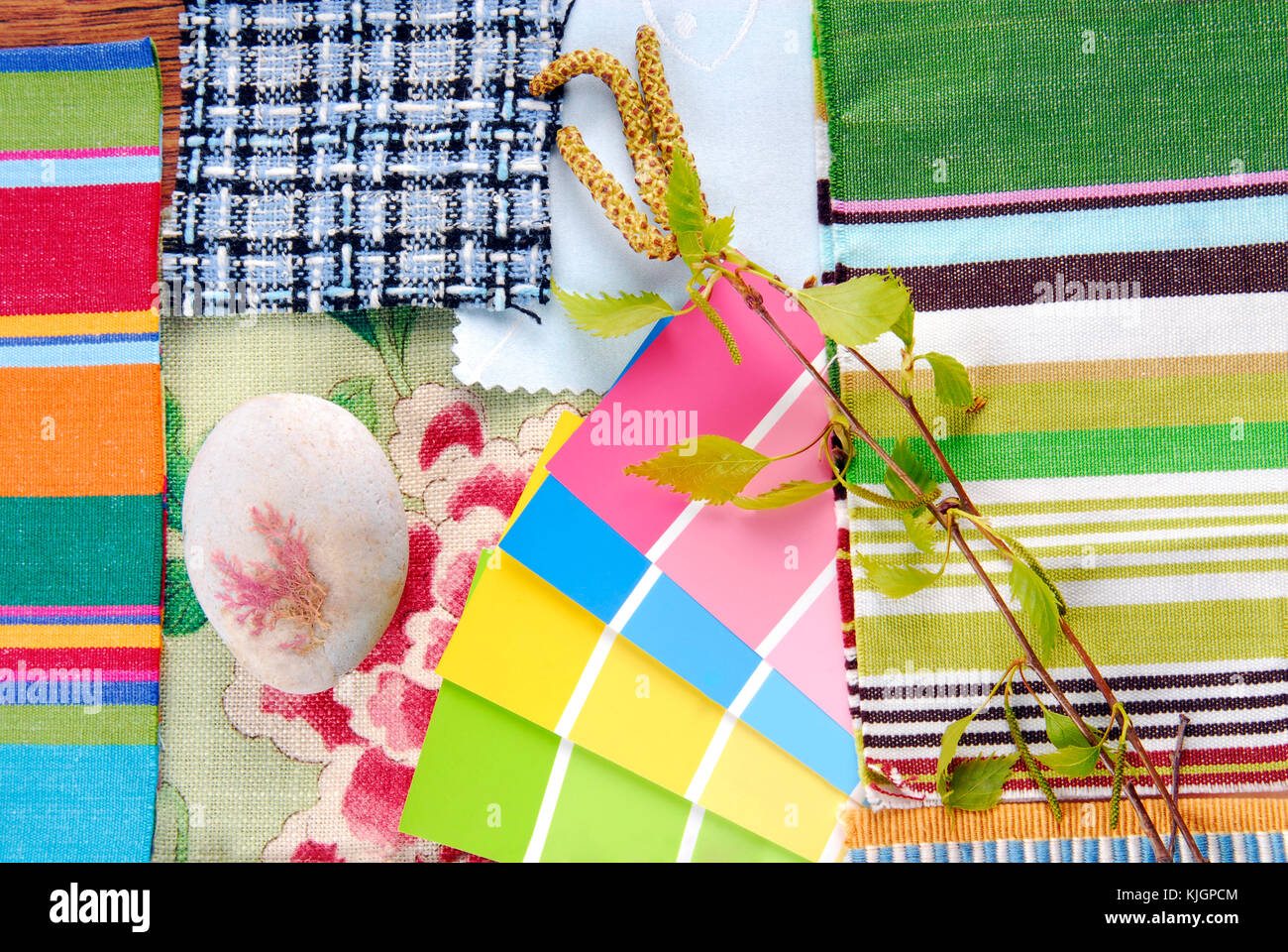 color harmonisation for interior in spring theme Stock Photo - Alamy