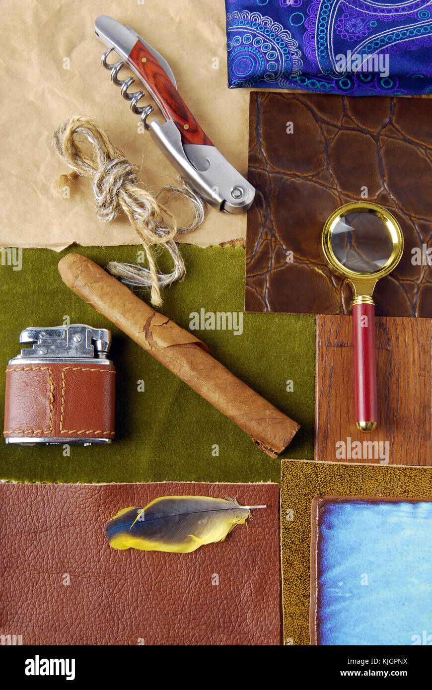 man retro vintage accessory concept Stock Photo - Alamy