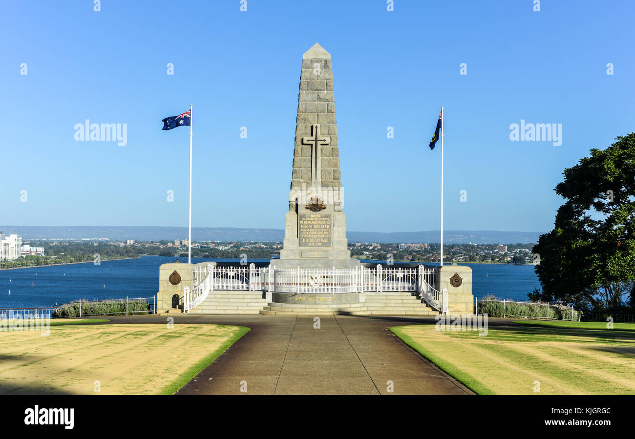 Cenotaph of the Kings Park War Memorial in Perth, Australia during ...