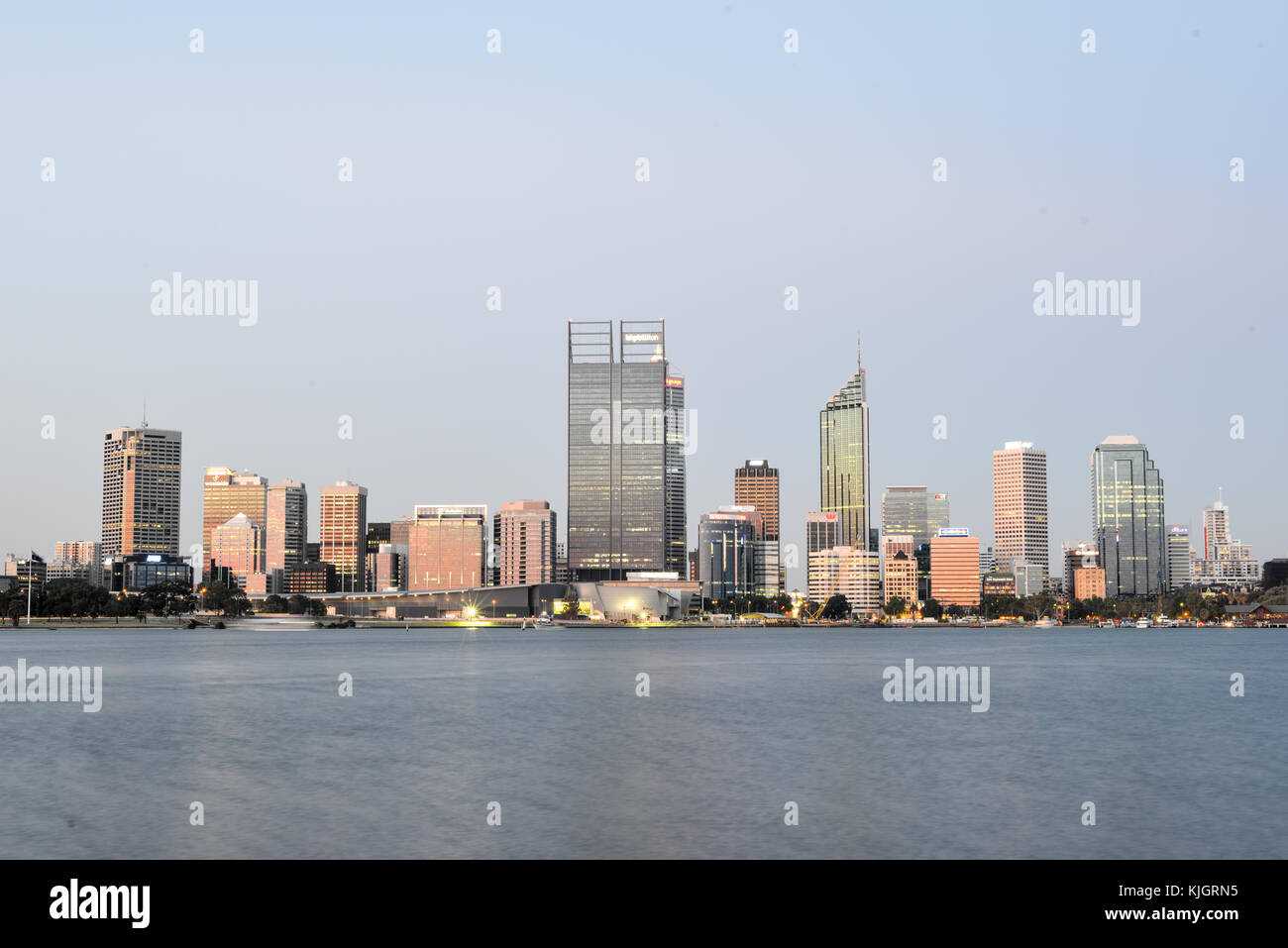 Perth, Western Australia skyline across the Swan River Stock Photo - Alamy