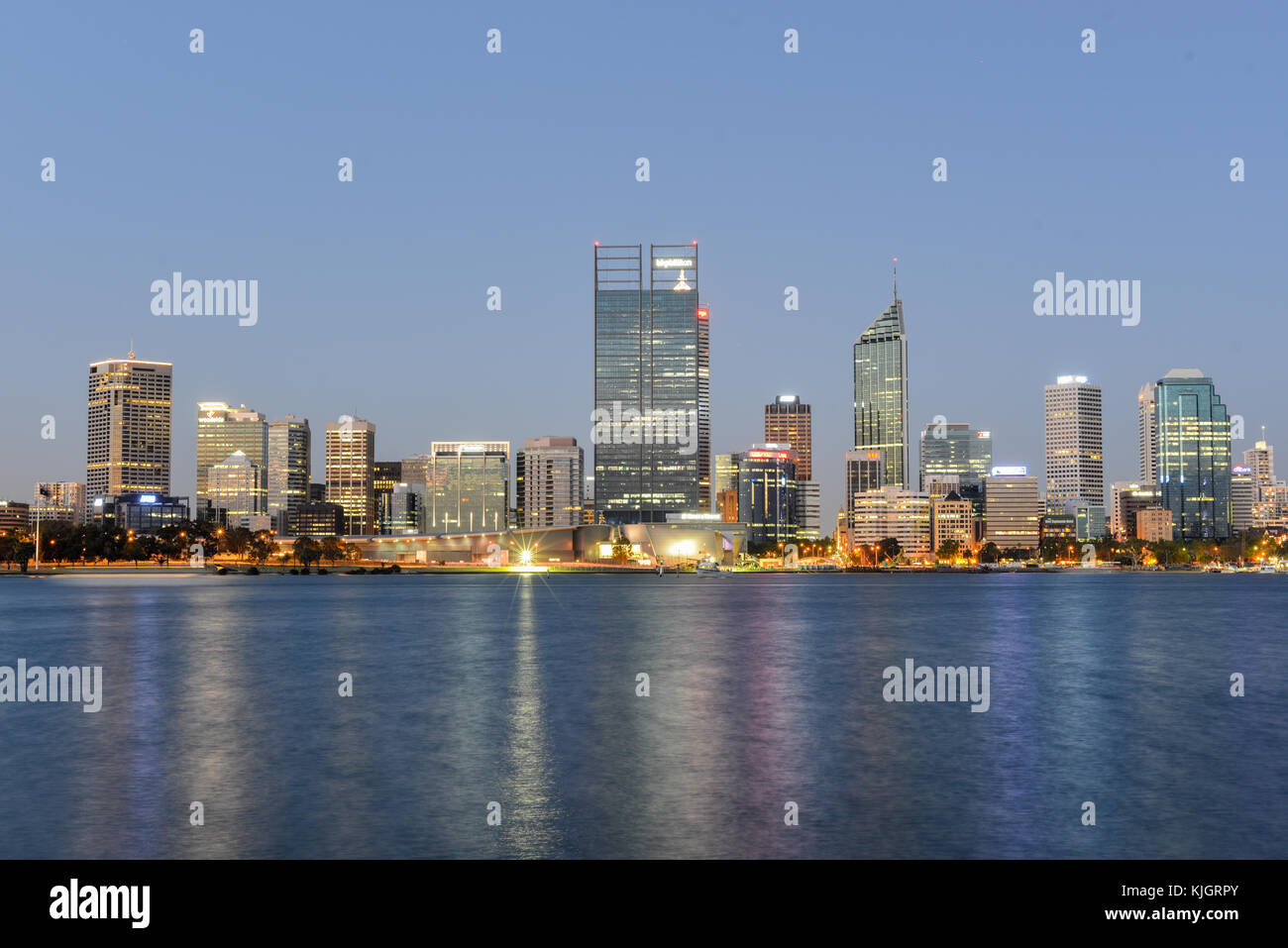 Perth, Western Australia skyline across the Swan River Stock Photo - Alamy