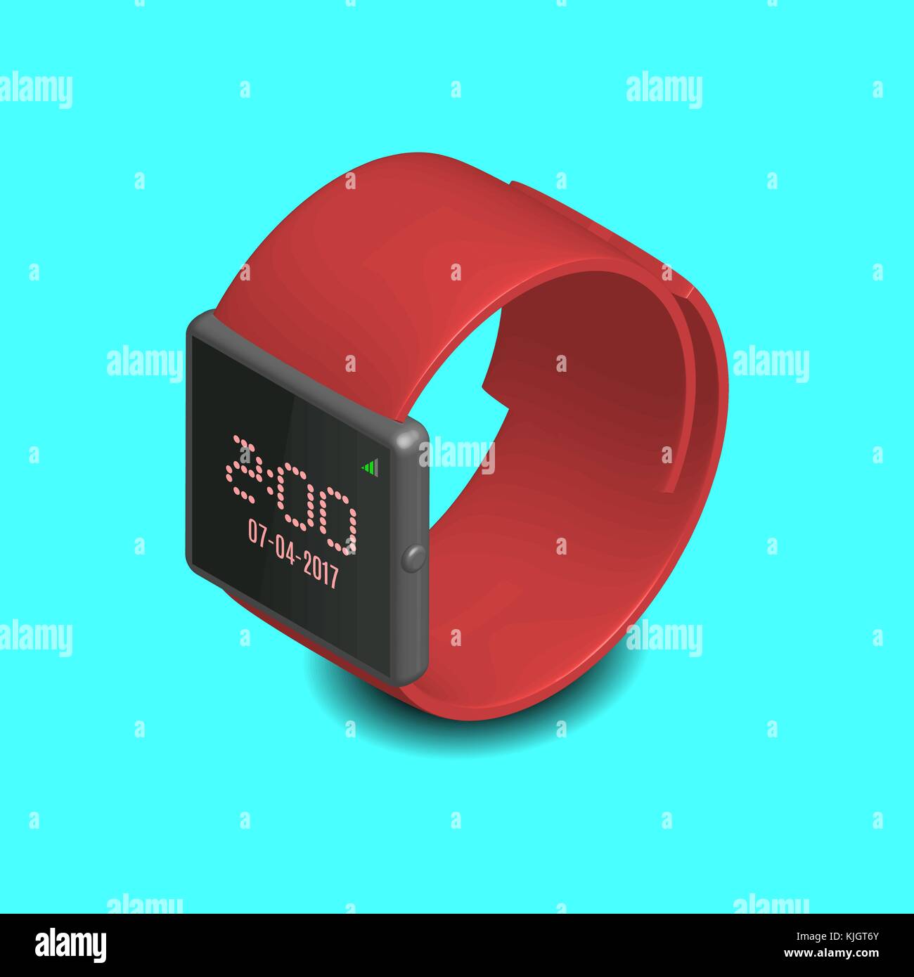 Realistic smart watche. Element design of digital devices. 3D isometric ...