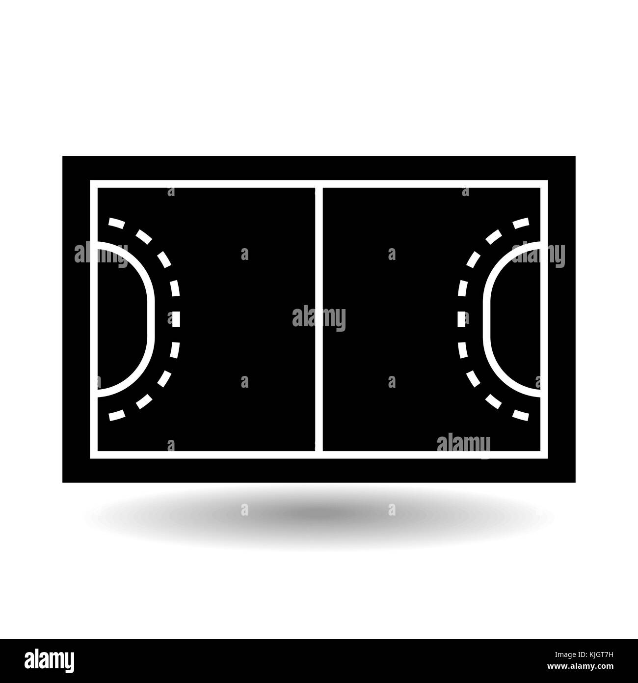 Icon playground handball. Design element of sports objects. Isolated on ...