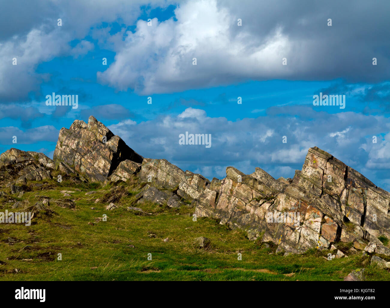 Ancient igneous rocks at Beacon Hill in Charnwood Forest a hill near ...