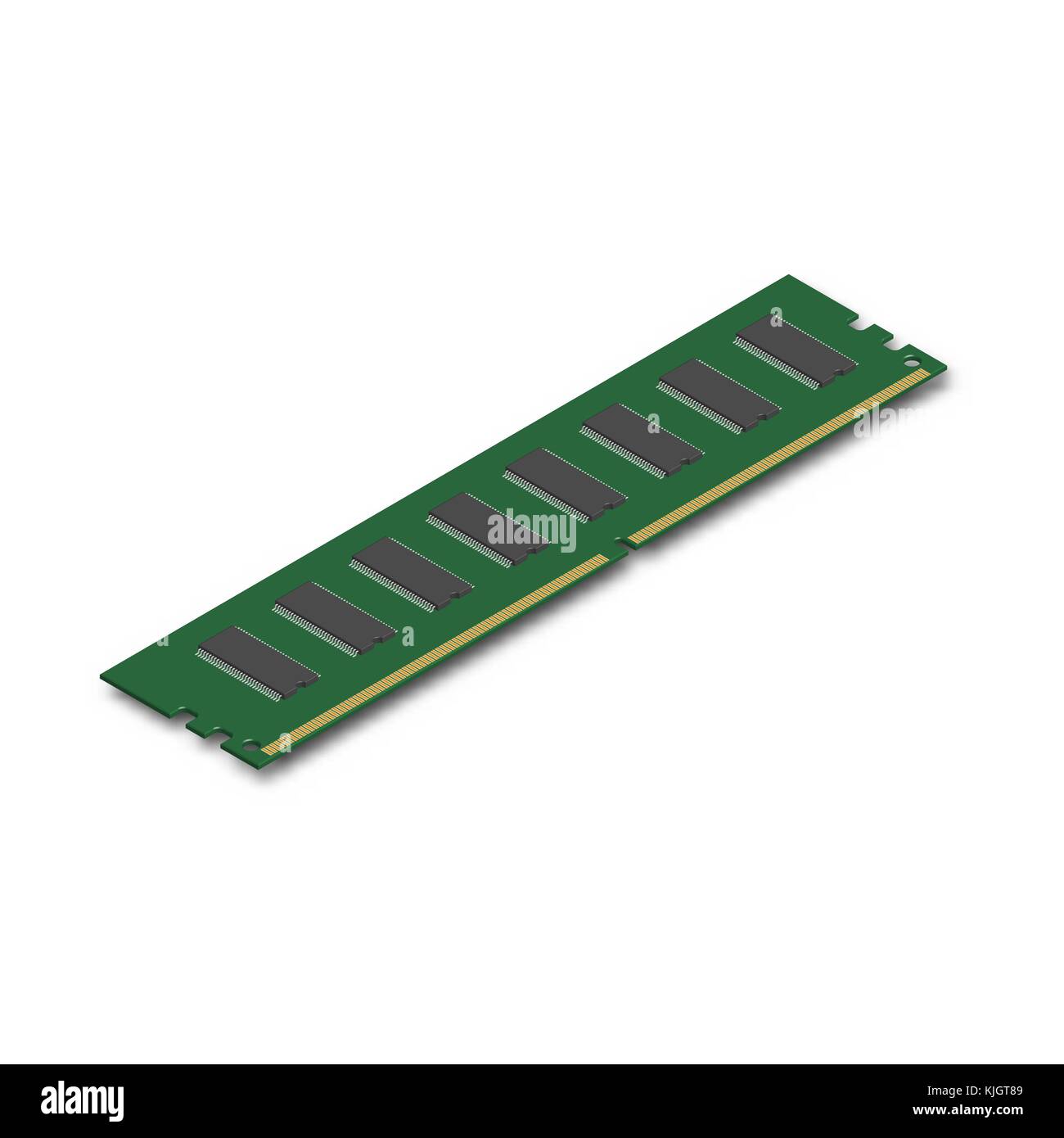 RAM module, isolated on white background. Element for the design of ...
