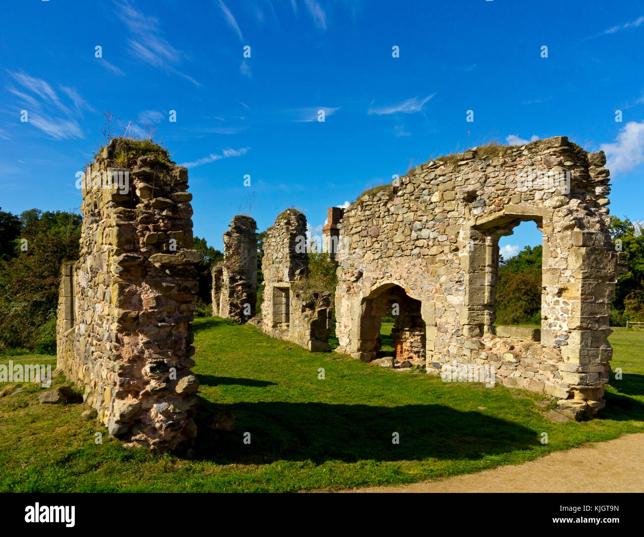 The ruins of Grace Dieu Priory an Augustinian priory near Thringstone ...