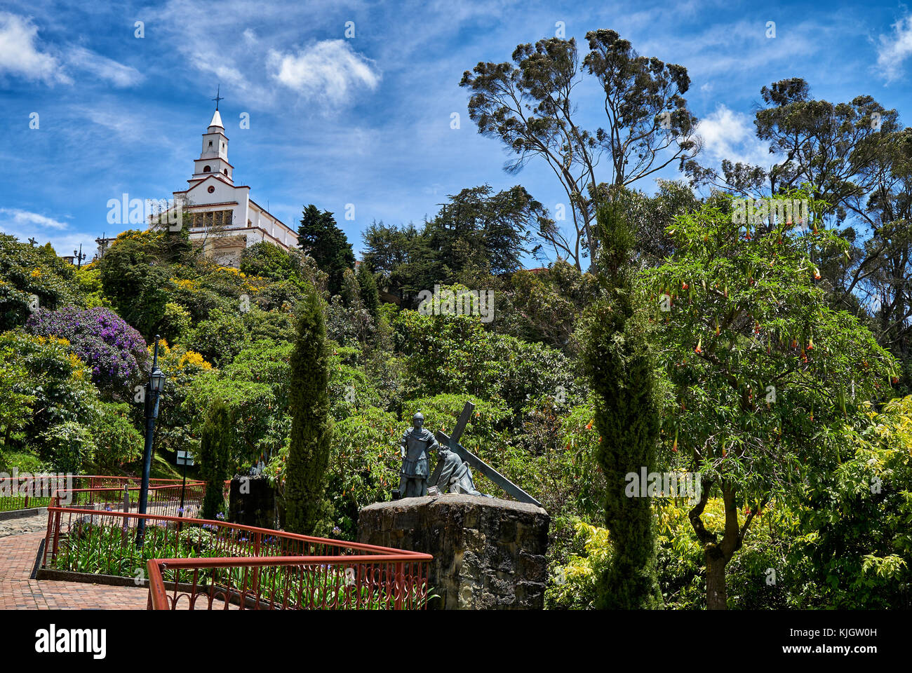 Sanctuary of Monserrate on Cerro de Monserrate, Bogota, Colombia, South ...