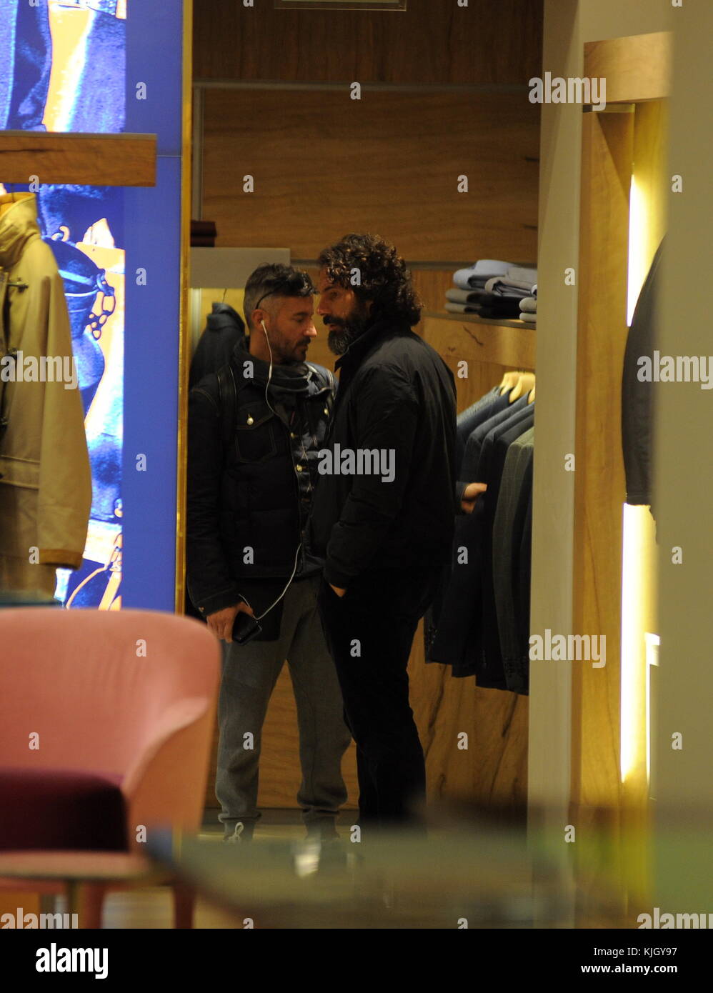 Milan, Max Biaggi in the center with a friend after separation from ...