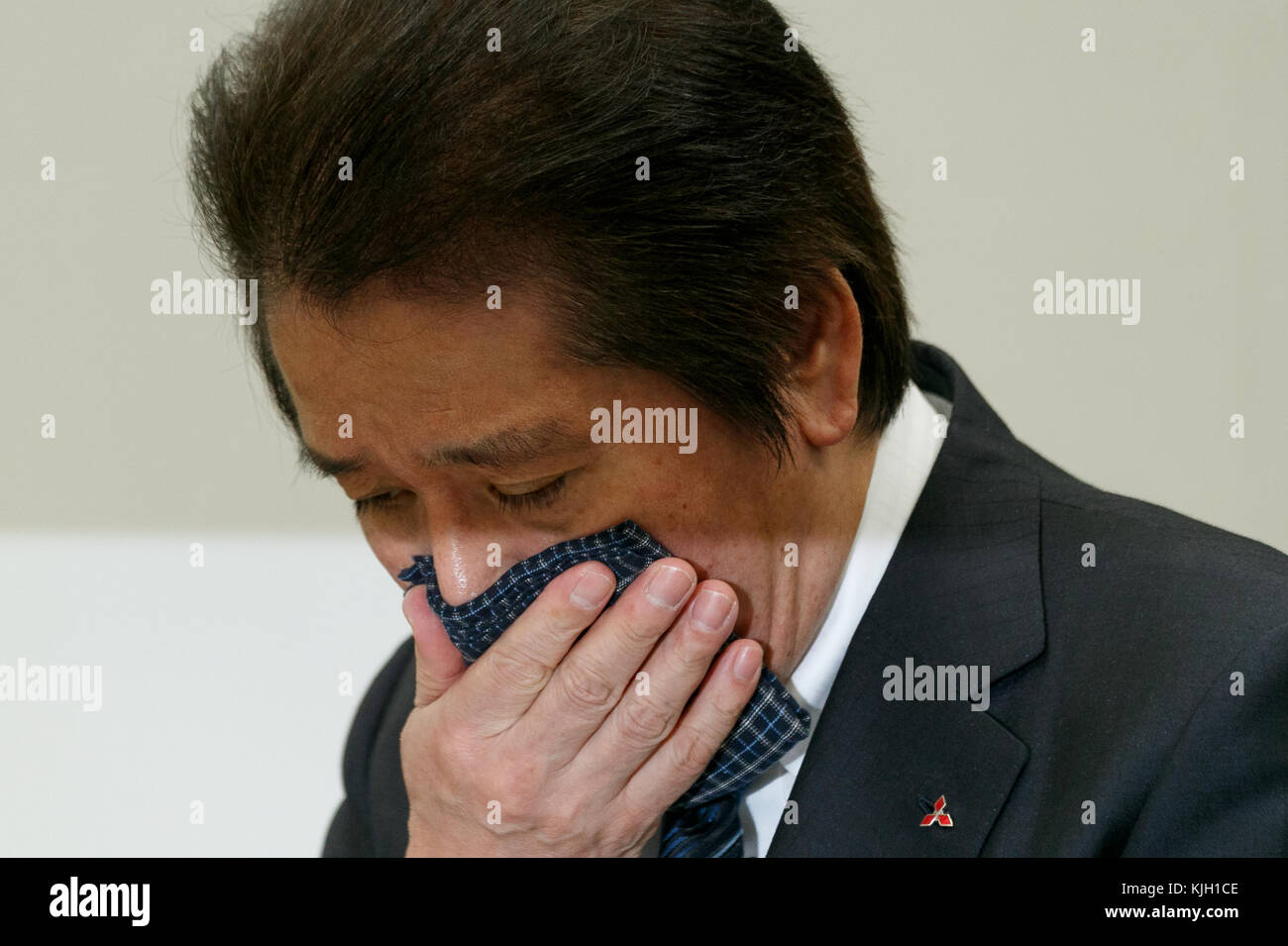 Tokyo, Japan. 24th Nov, 2017. Akira Takeuchi, president of Mitsubishi ...