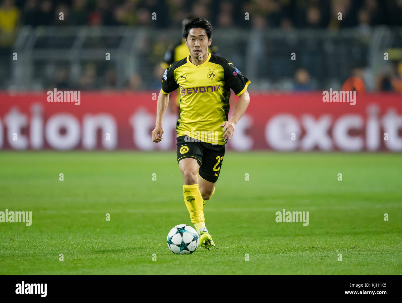 Dortmund's Shinji Kagawa in action during the UEFA Champions League ...