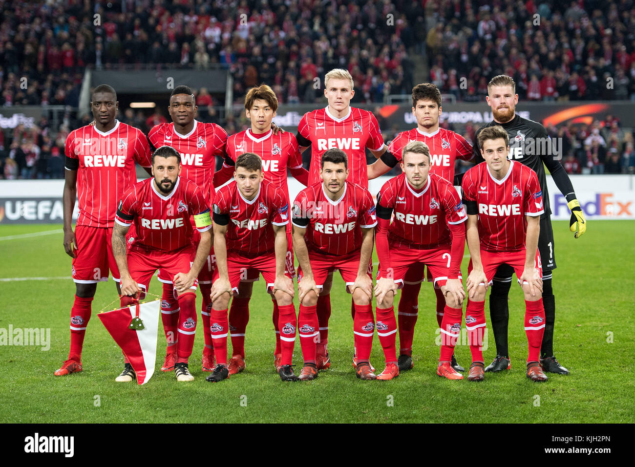 Cologne, Germany. 23rd Nov, 2017. Cologne's team with Sehrou Guirassy ...