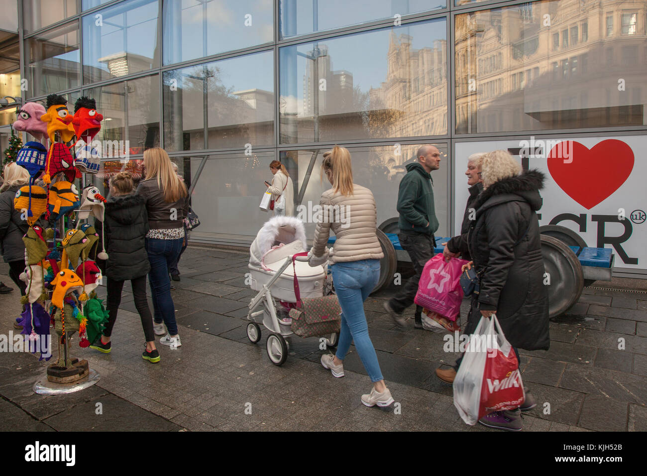 Greater Manchester, UK 24th November, 2017. I Love Manchester sign ...