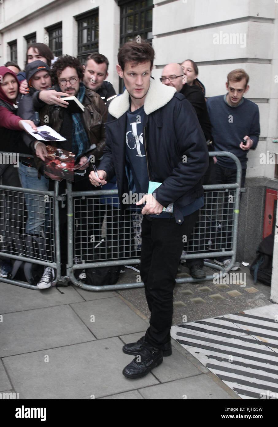 London, UK. 24th Nov, 2017. Matt Smith Actor seen at the BBC studios in ...