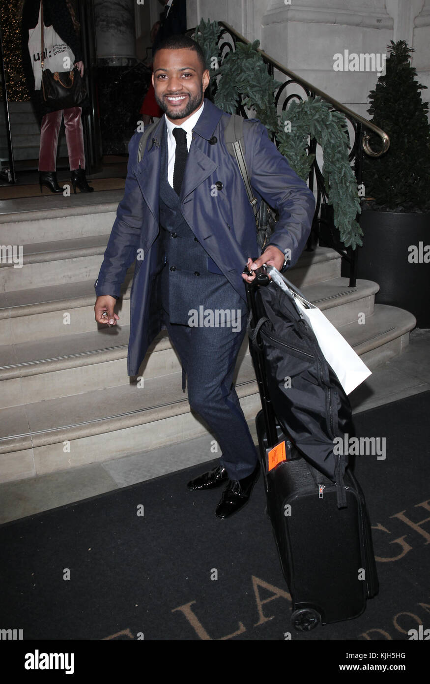 London, UK. 24th November, 2017. JB Gill Singer seen at the Langham ...