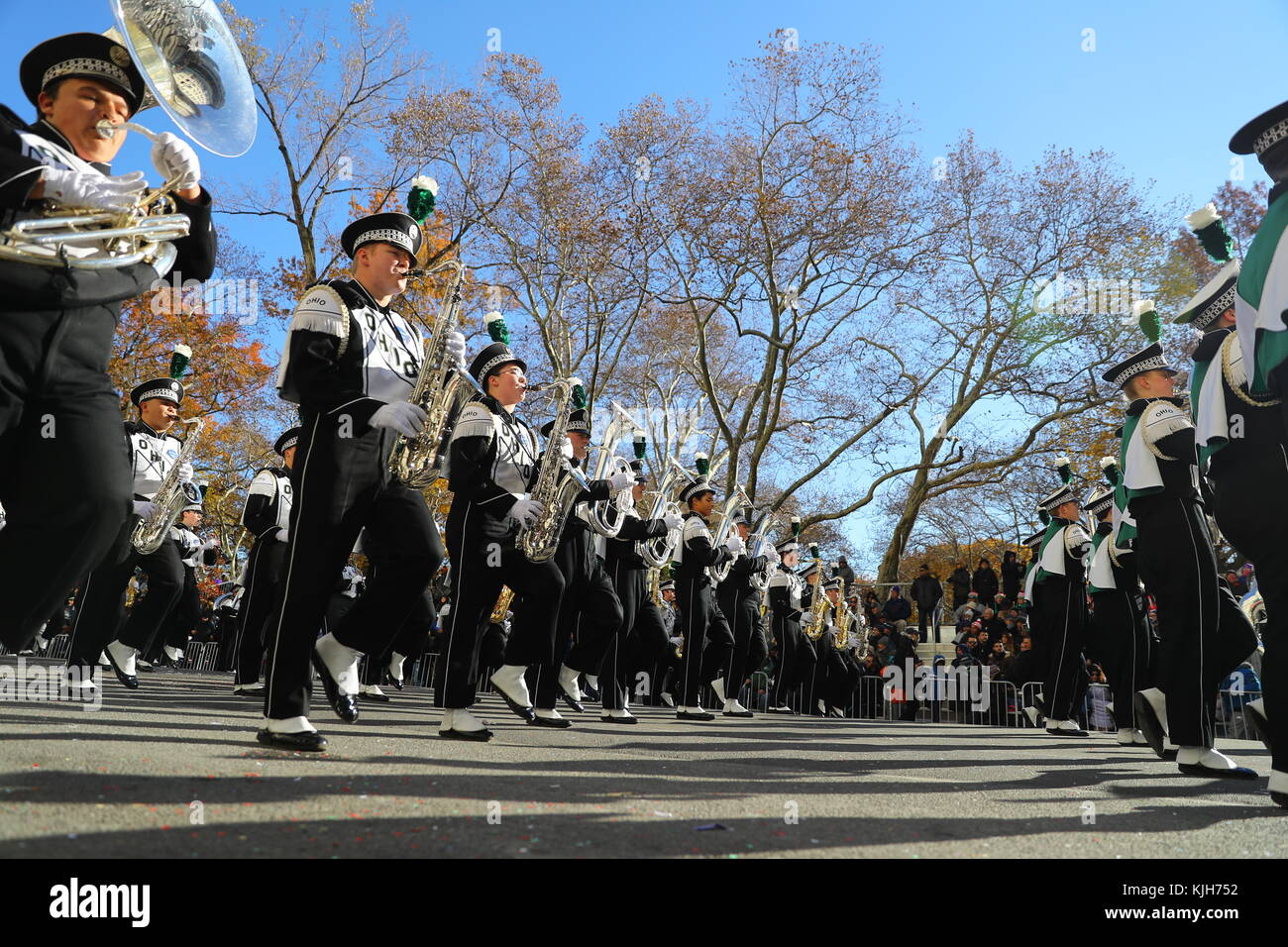 New York, USA. 23rd Nov, 2017. The Ohio University Marching Band from ...