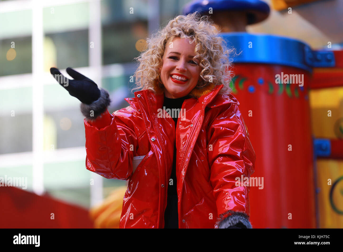 New York, USA. 23rd Nov, 2017. Country singer-songwriter Cam waves to ...