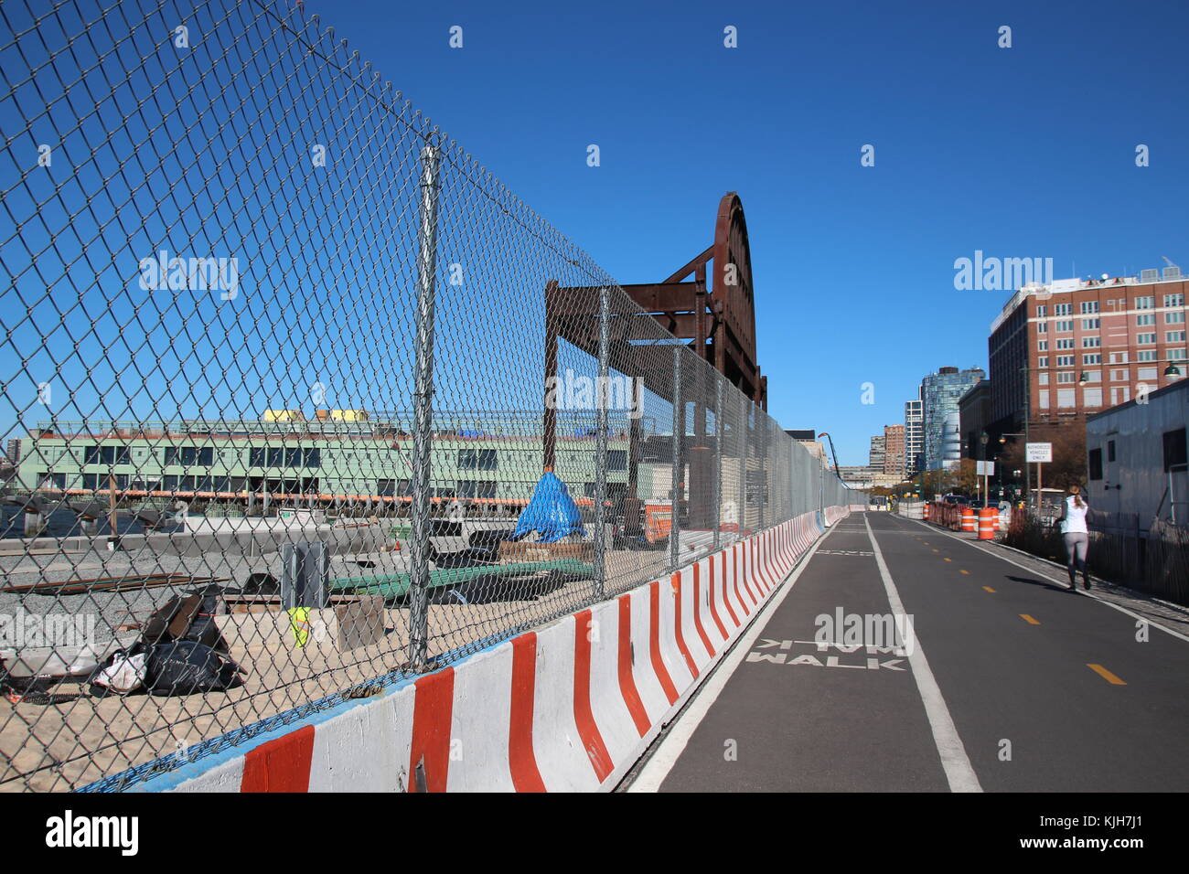 New York, USA. 17th Nov, 2017. The entrance to Pier 54 on the West ...