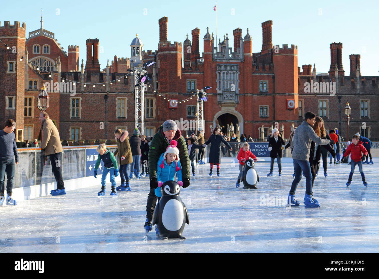 Hampton Court Palace, SW London, UK. 25th November 2017. Having fun on ...