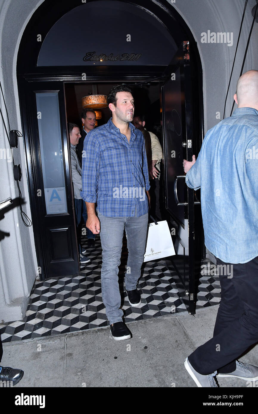 West Hollywood, Ca, USA. 24th November, 2017. Tony Romo and Jimmy ...
