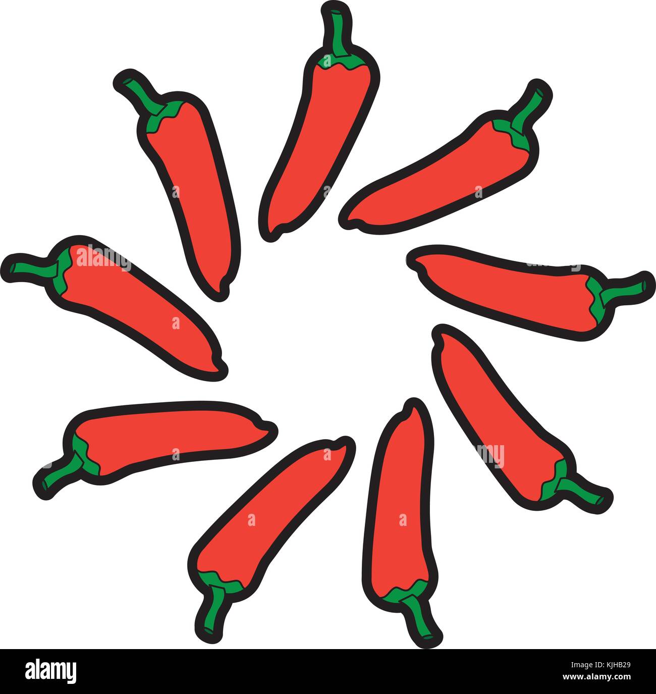 chili peppers circle vegetable icon image Stock Vector Image & Art - Alamy