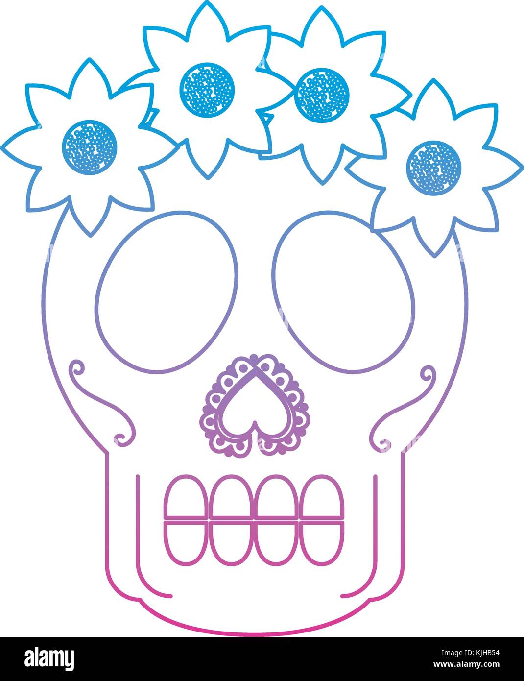catrina sugar skull mexico culture icon image Stock Vector Image & Art ...