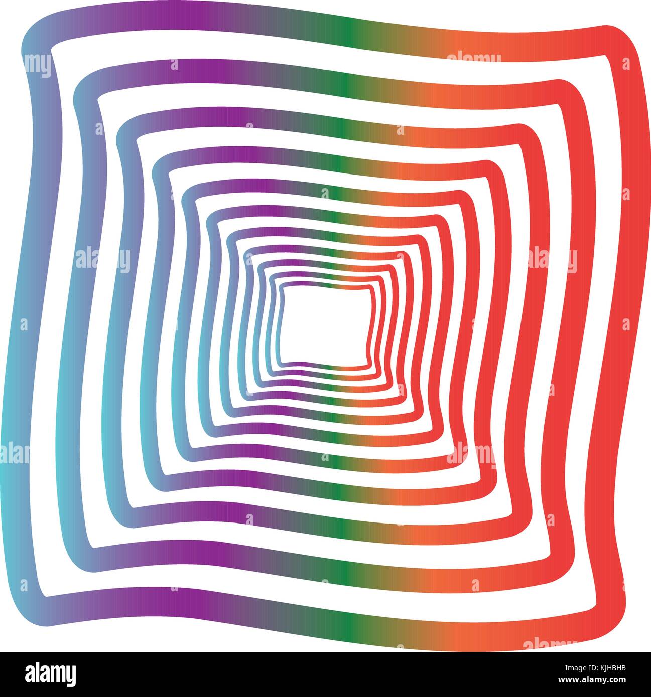 Abstract gradient concentric wavy square logo/icon Stock Vector Image ...