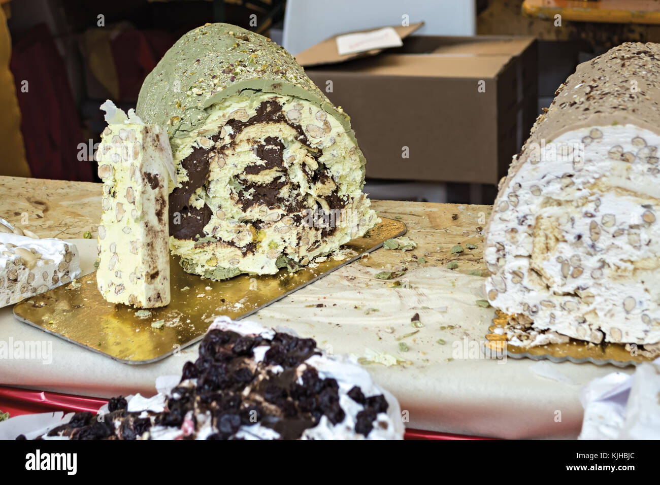 nougat cake 8 Stock Photo - Alamy