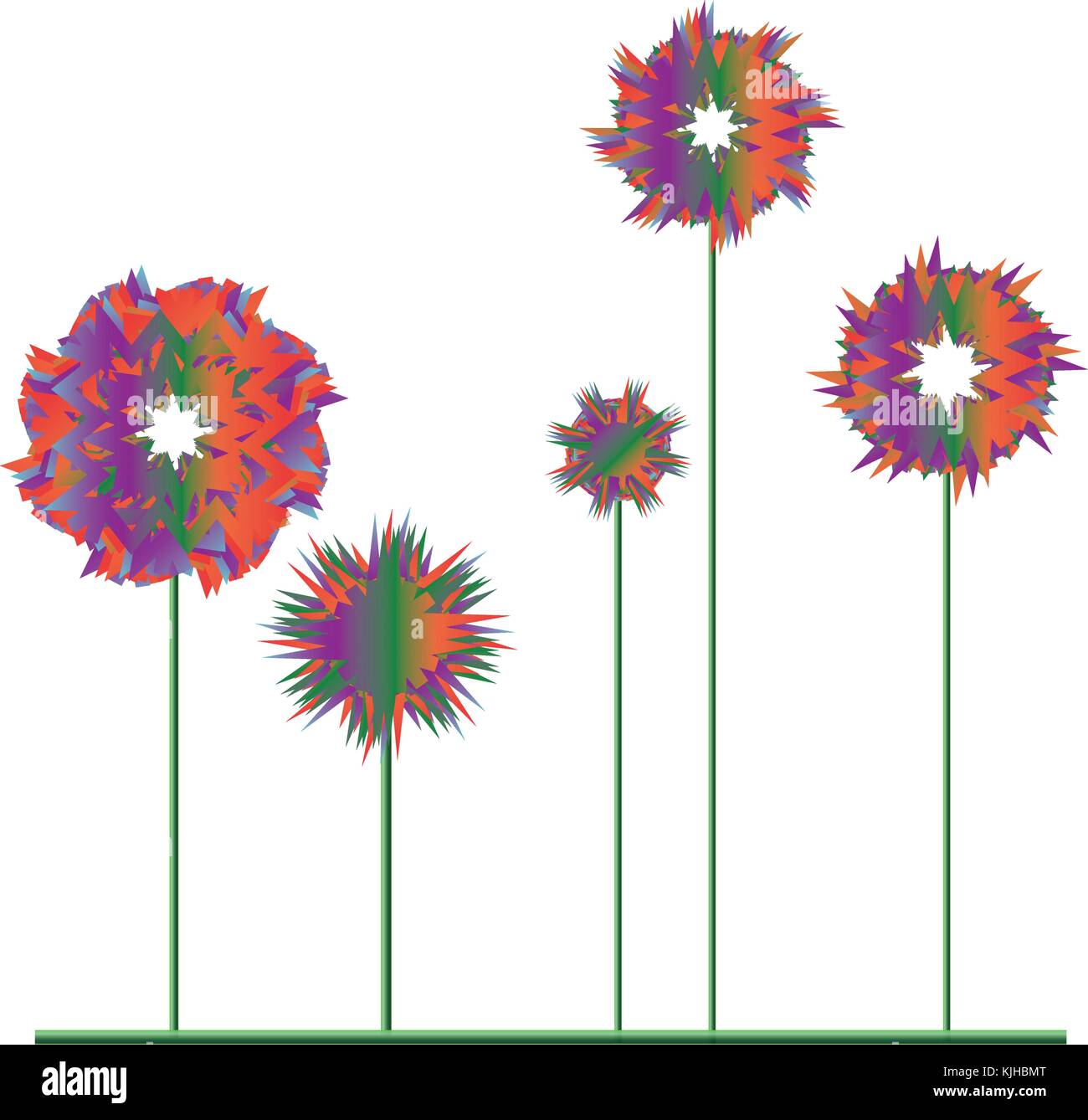 Colourful abstract gradient flowers Stock Vector Image & Art - Alamy