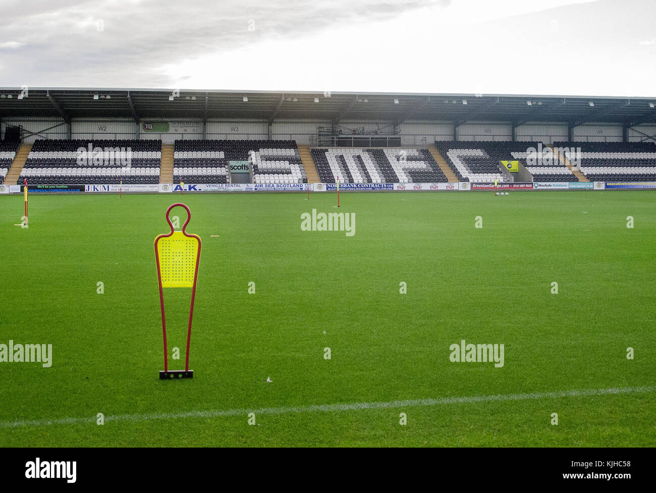 GLASGOW, Scotland, UK - SEPTEMBER 05 2014: A free kick figure at St ...
