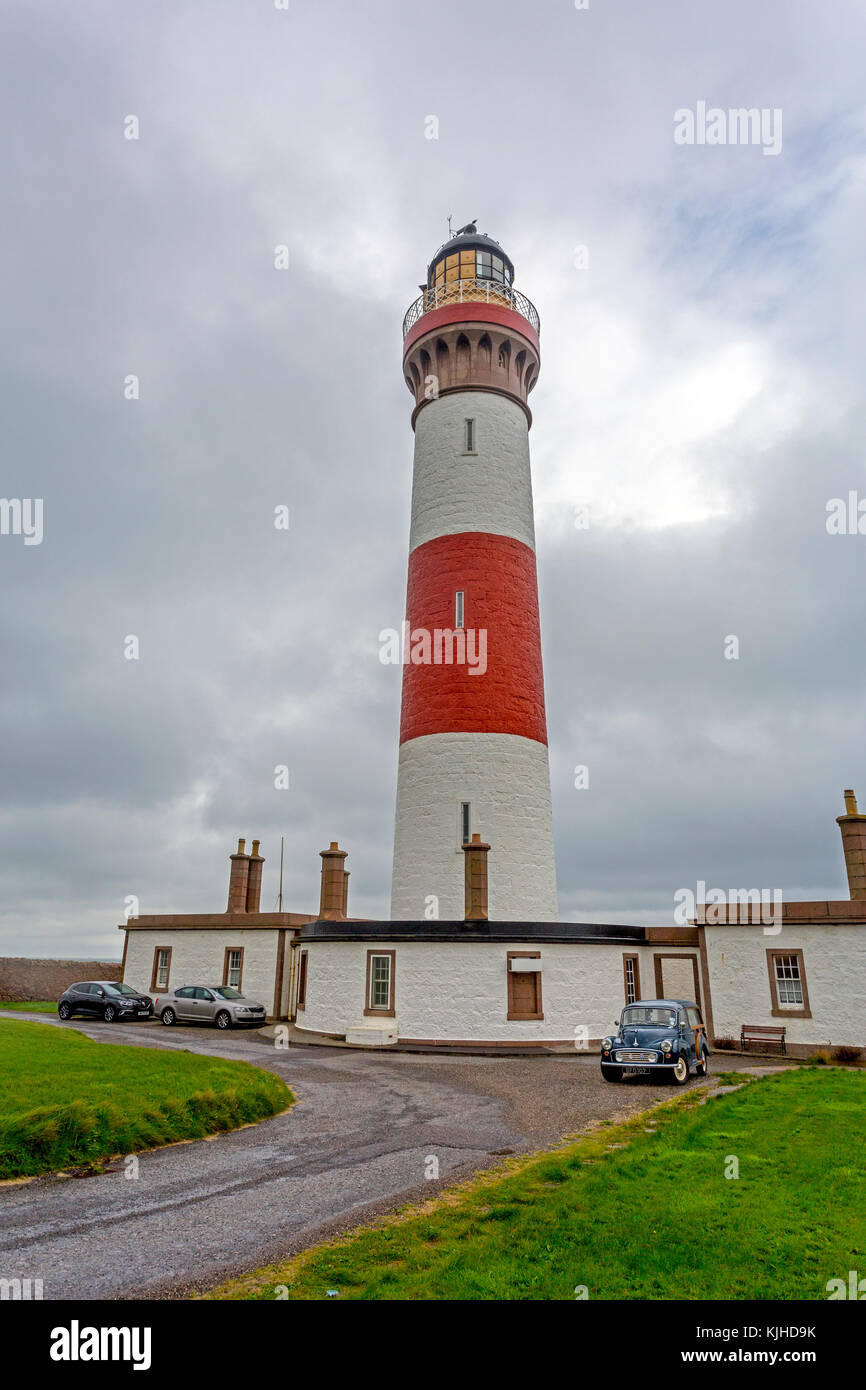 Buchan Ness lighthouse in the village of Boddam, established in 1827 ...