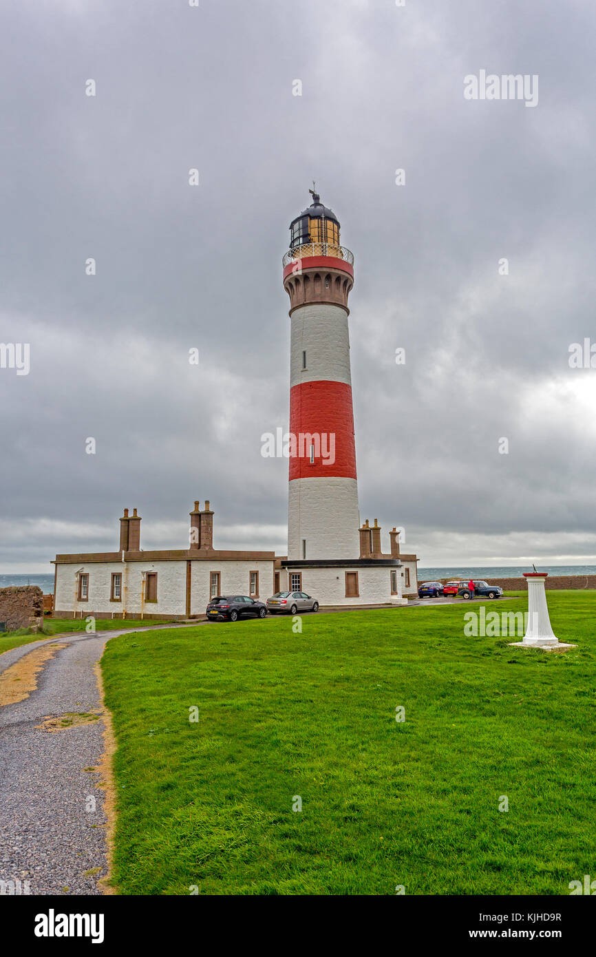 Buchan Ness lighthouse in the village of Boddam, established in 1827 ...