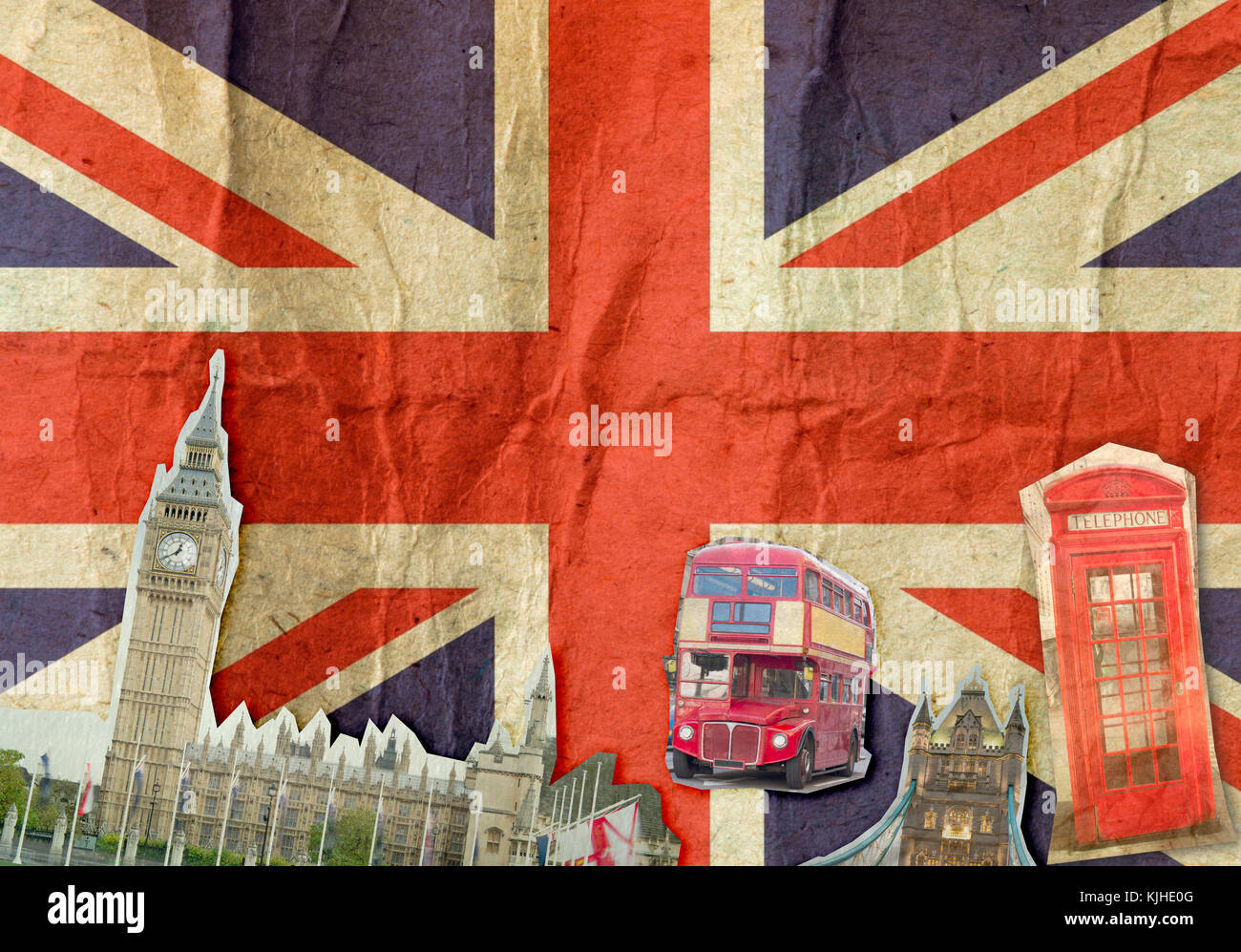 Collage of landmarks of london hi-res stock photography and images - Alamy